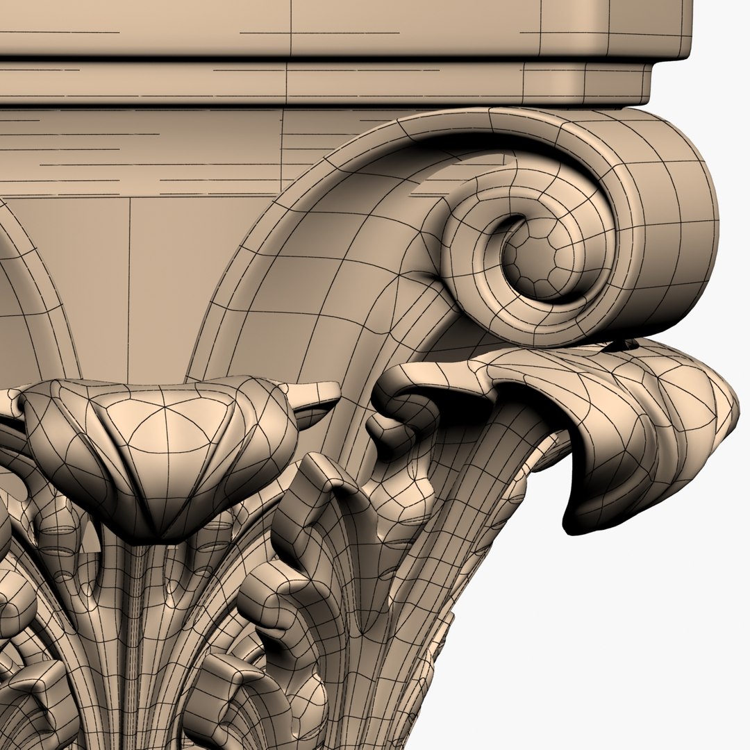 3d Column Capitel