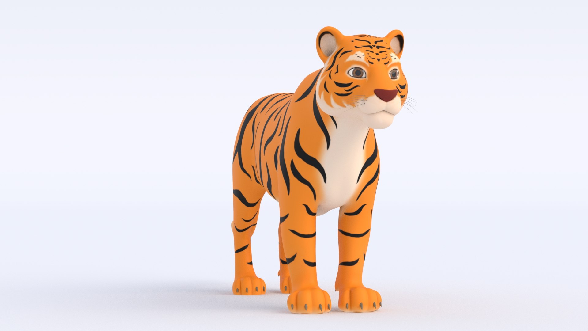 Cartoon Tiger Model - TurboSquid 2320687