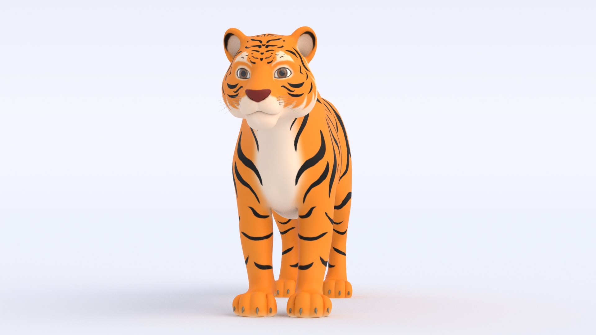 Cartoon Tiger Model - TurboSquid 2320687