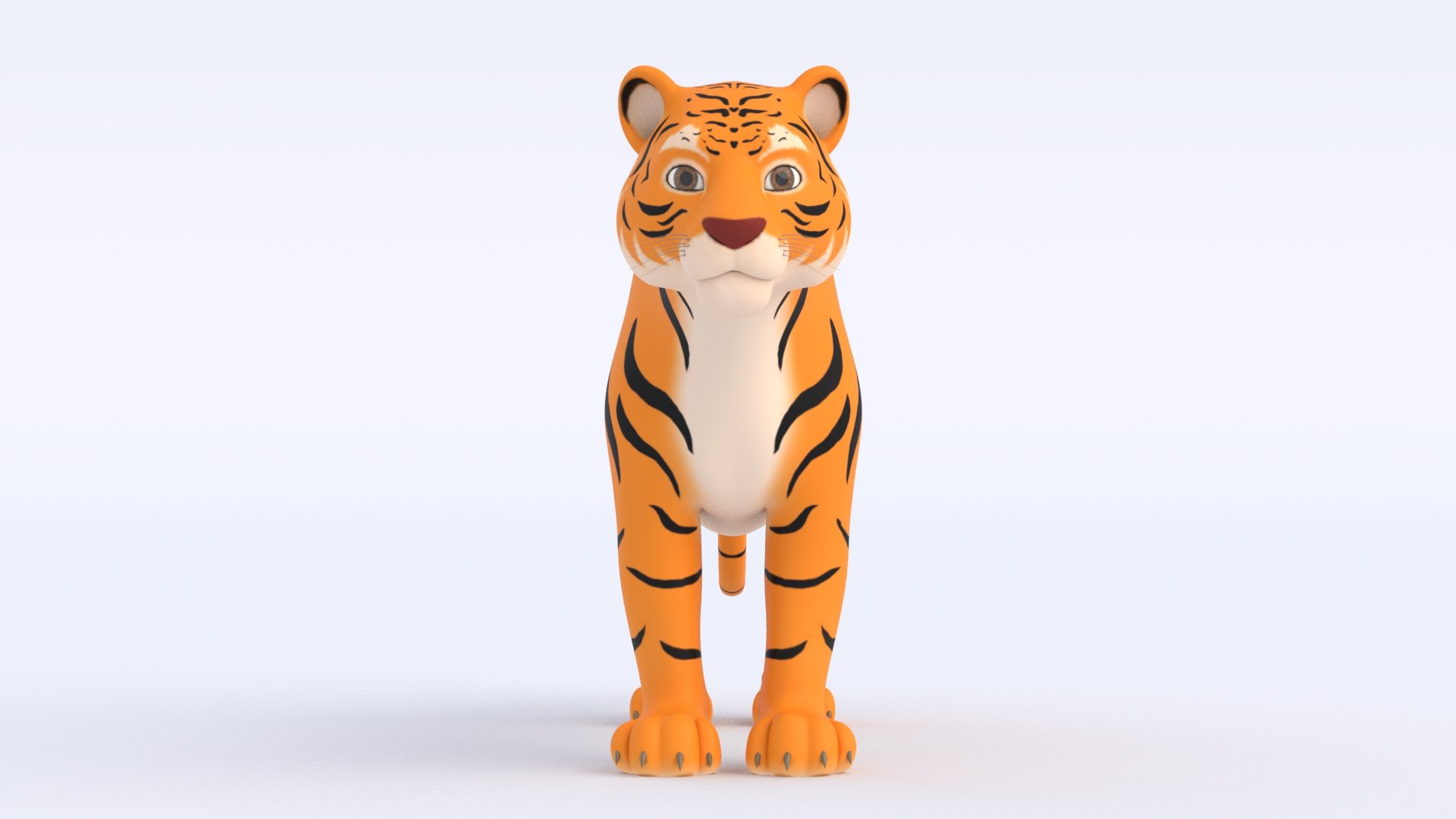 Cartoon Tiger Model - TurboSquid 2320687
