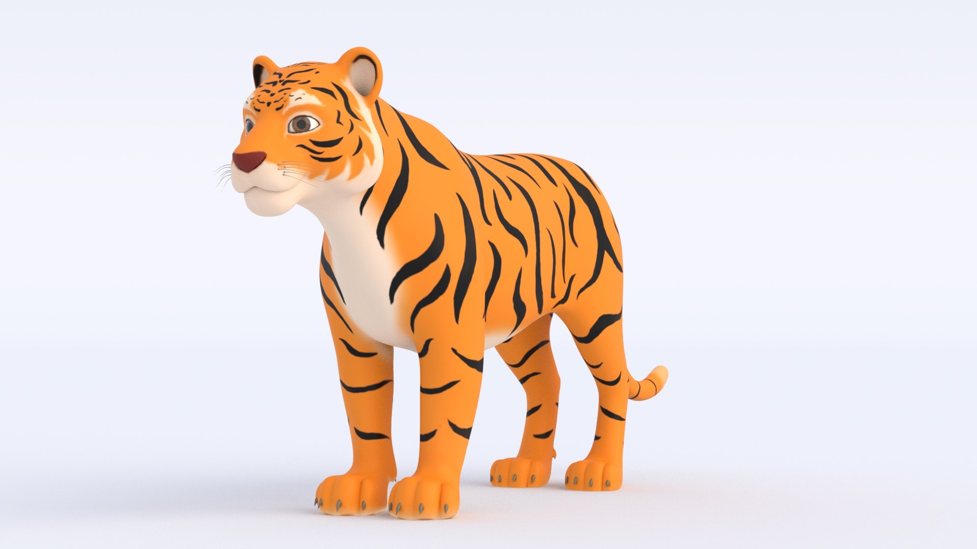 Cartoon Tiger Model - TurboSquid 2320687