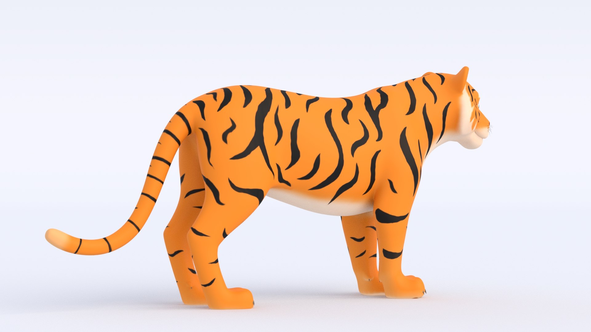 Cartoon Tiger Model - TurboSquid 2320687