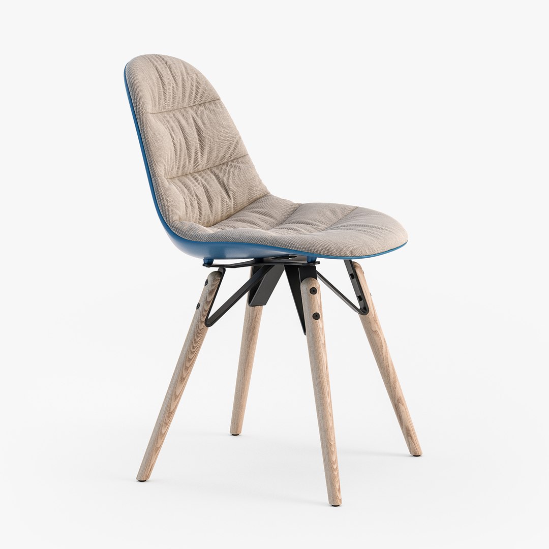 3D mood covered chair wood model - TurboSquid 1264984