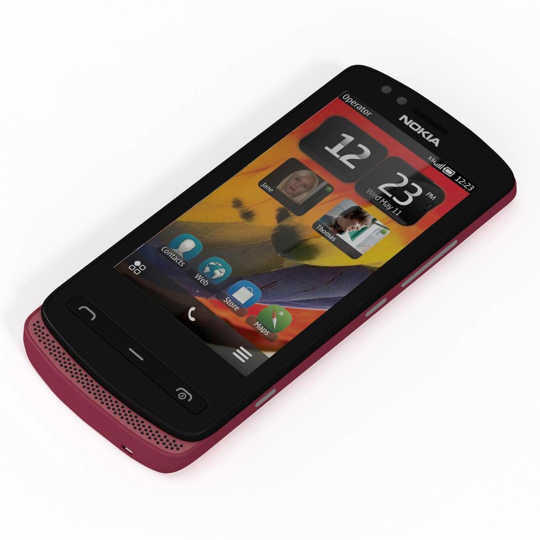 3d model nokia 700 zeta red