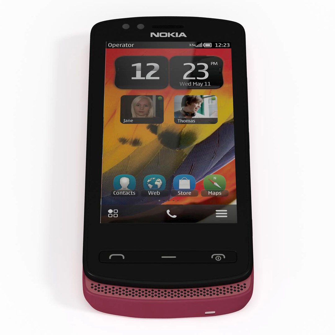 3d model nokia 700 zeta red