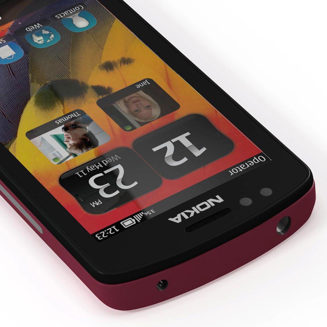 3d model nokia 700 zeta red