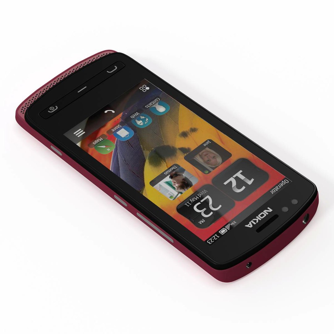 3d model nokia 700 zeta red