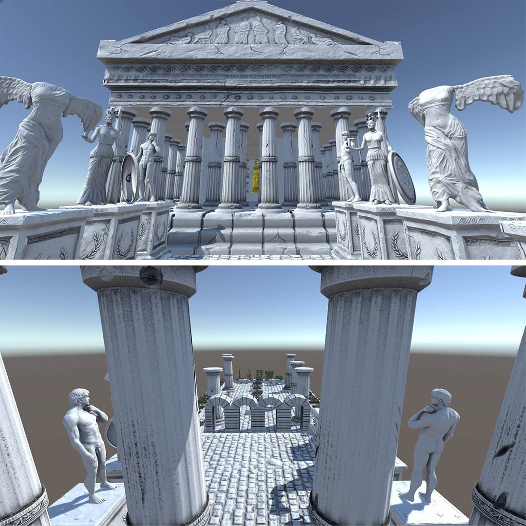 3D Architecture Ancient Greek City Pack Model - TurboSquid 1187678