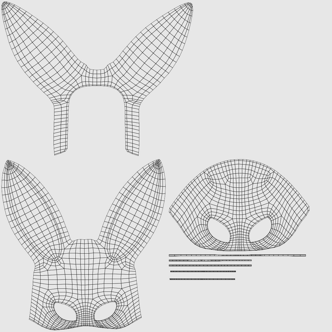 3D Model Bunny Rabbit Mask - TurboSquid 1492249