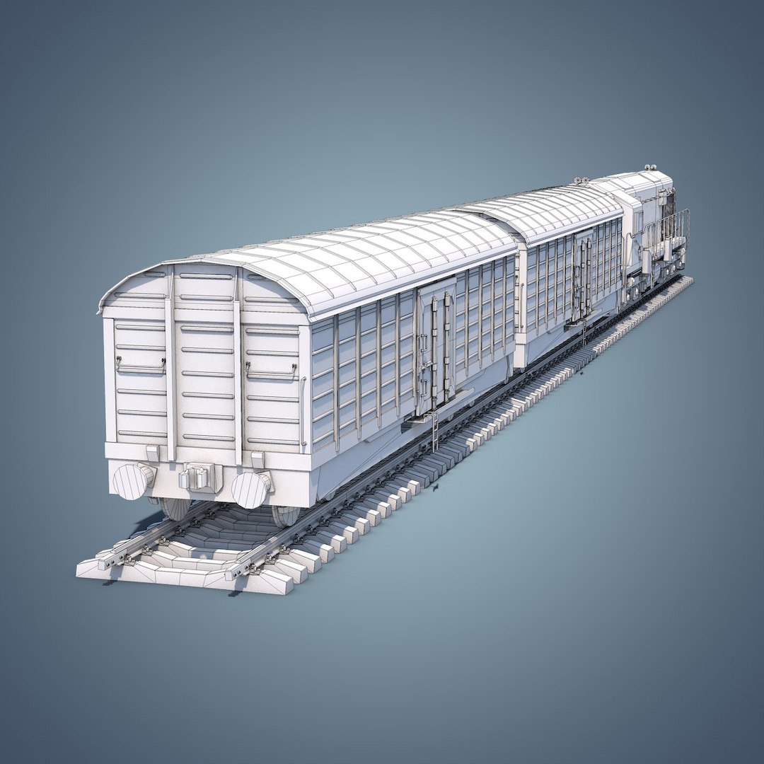 Diesel Locomotive Box Car Model - TurboSquid 1262043