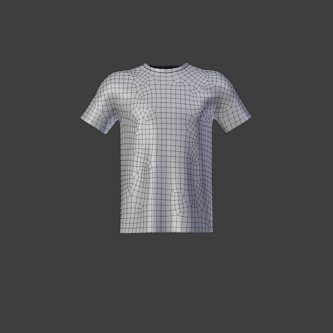 Roundneck short sleeve t-shirt 3D - TurboSquid 1412291