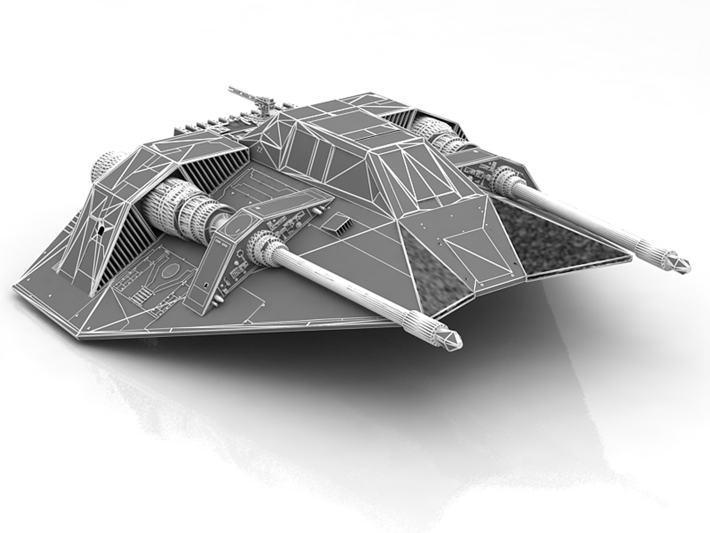 3D Star Wars Snowspeeder Snow - TurboSquid 1627787