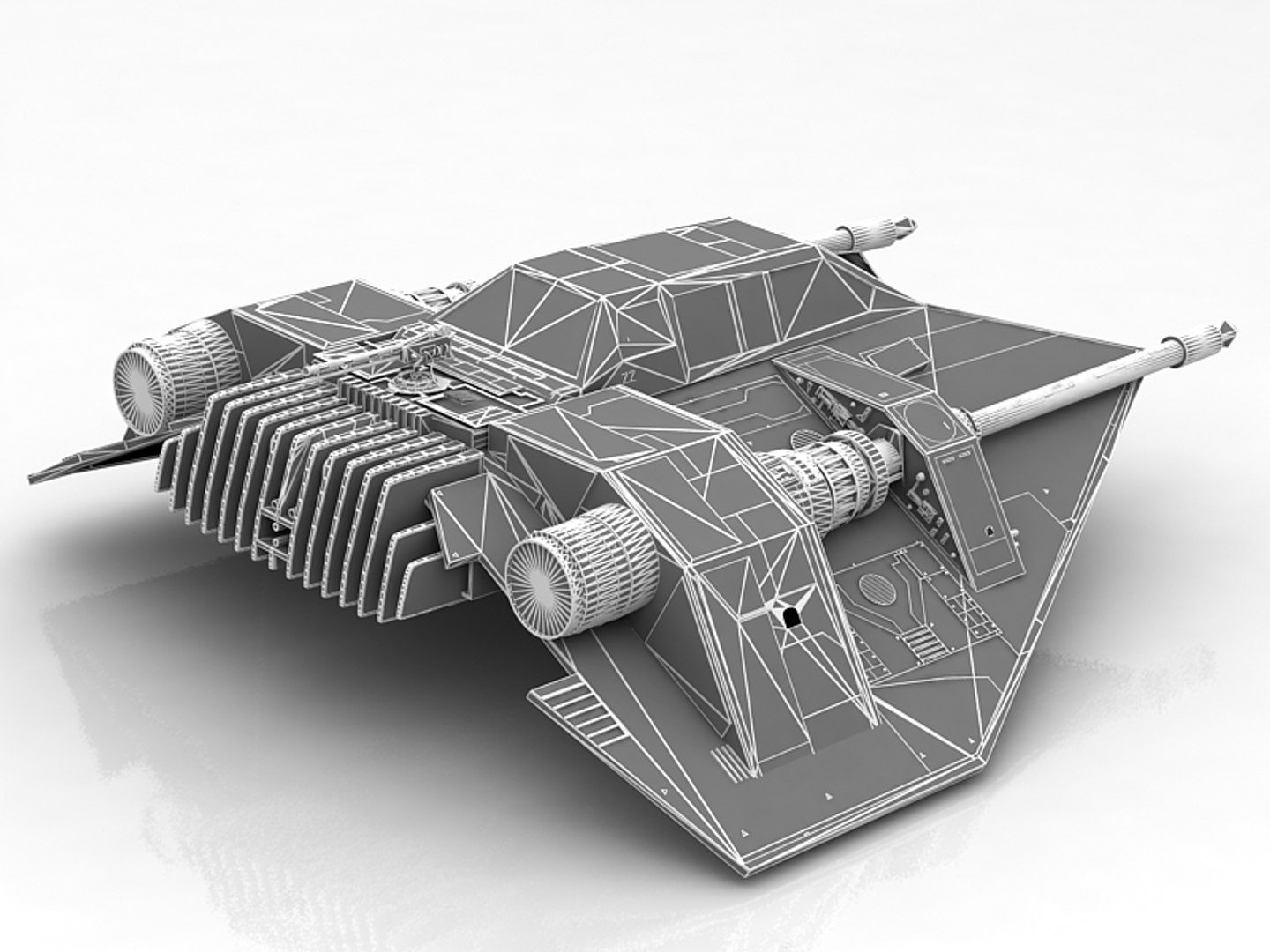 3D Star Wars Snowspeeder Snow - TurboSquid 1627787