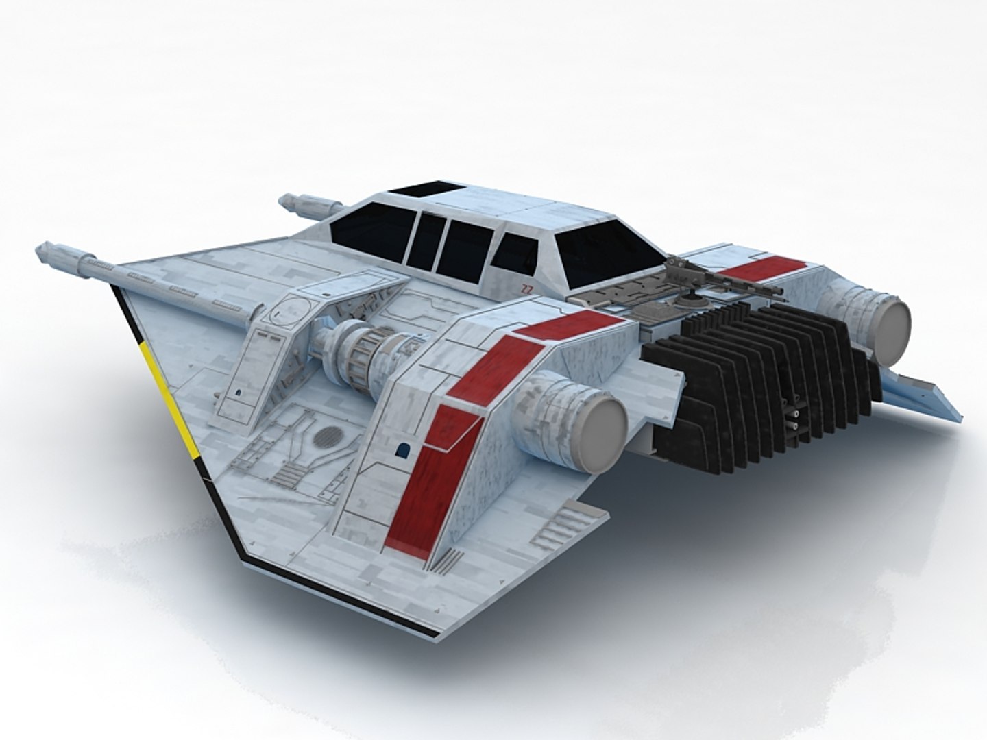 3D Star Wars Snowspeeder Snow - TurboSquid 1627787