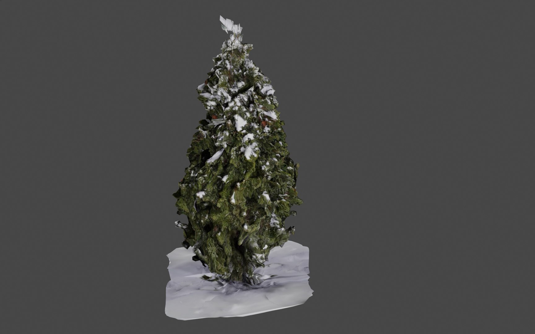 3D ICY SNOW WINTER CHRISTMAS BUSH TREE - TurboSquid 1994662