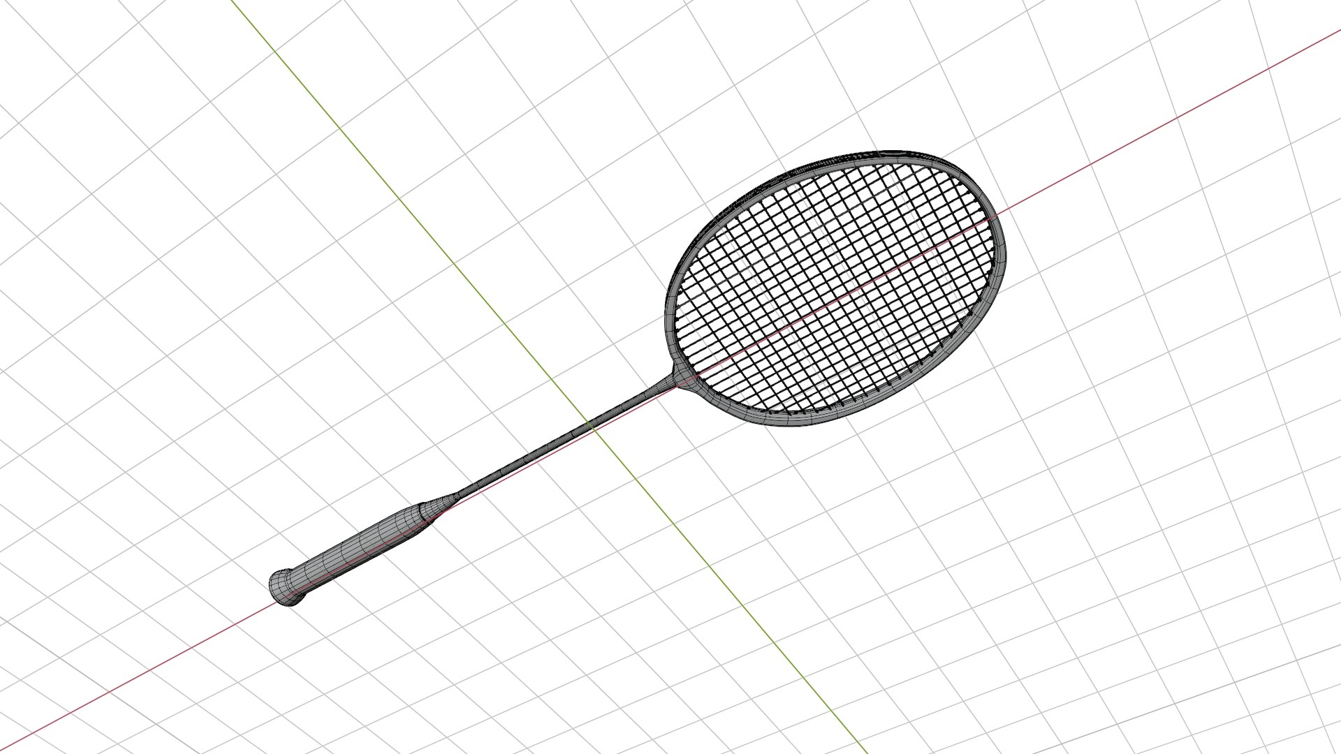 3D Badminton Racket Model - TurboSquid 2110879