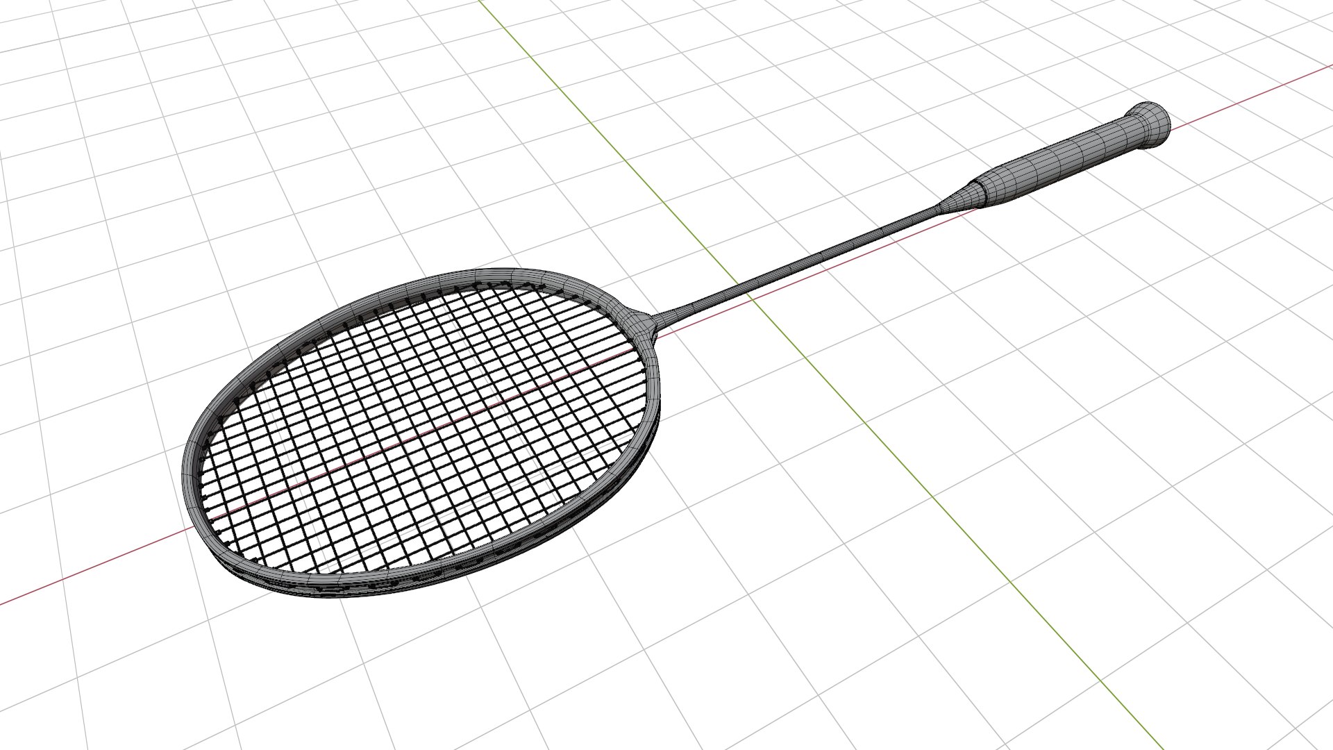 3D Badminton Racket Model - TurboSquid 2110879