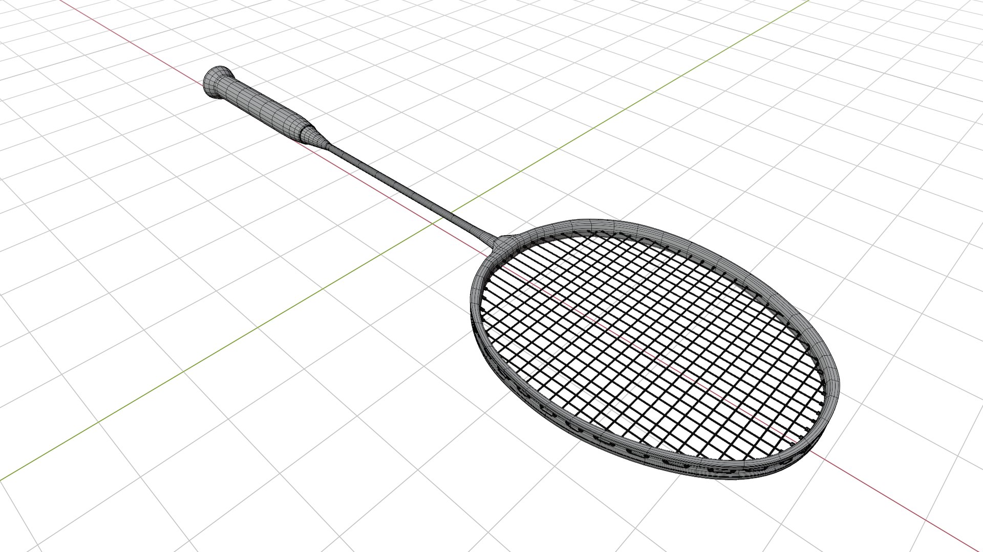 3D Badminton Racket Model - TurboSquid 2110879