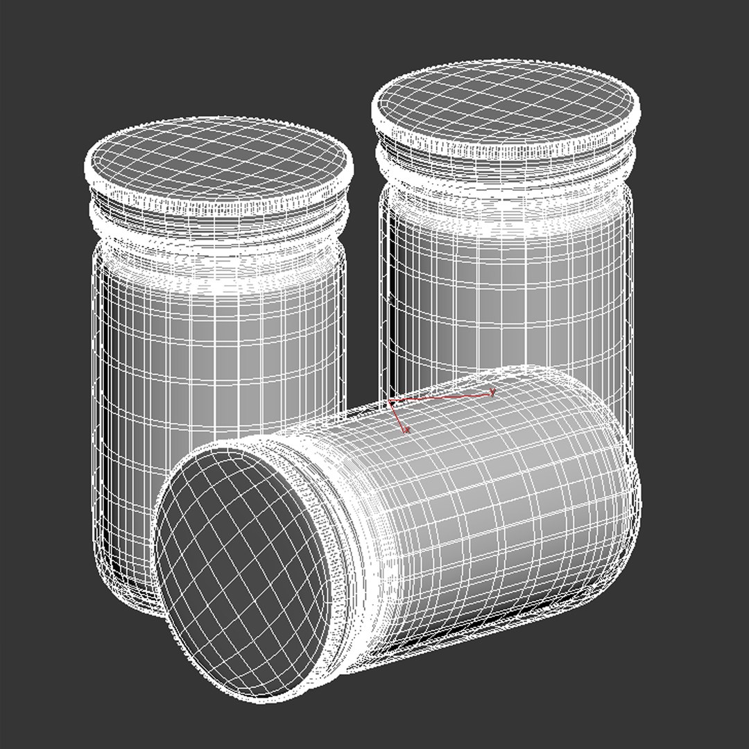 3D Jam Jars Set Model - TurboSquid 1478666