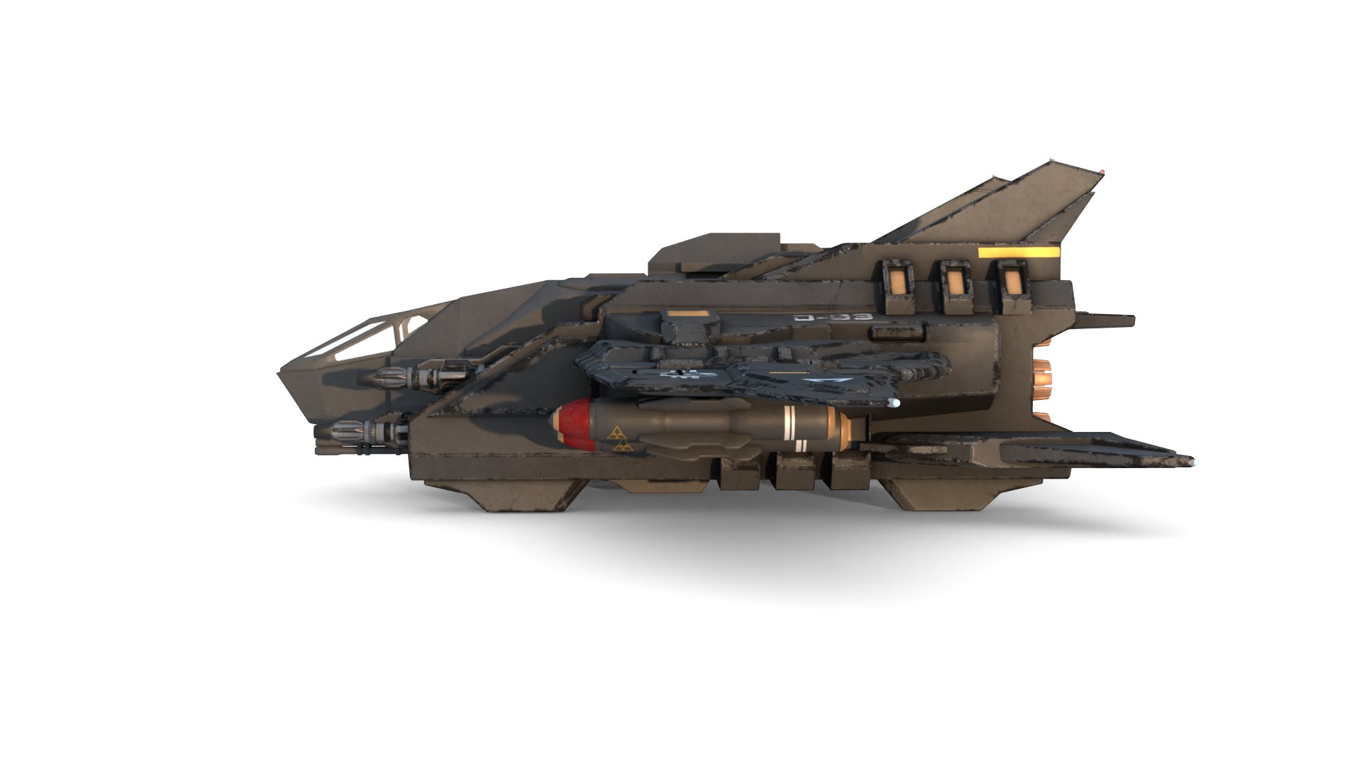 Space Fighter 3D Model - TurboSquid 2224544