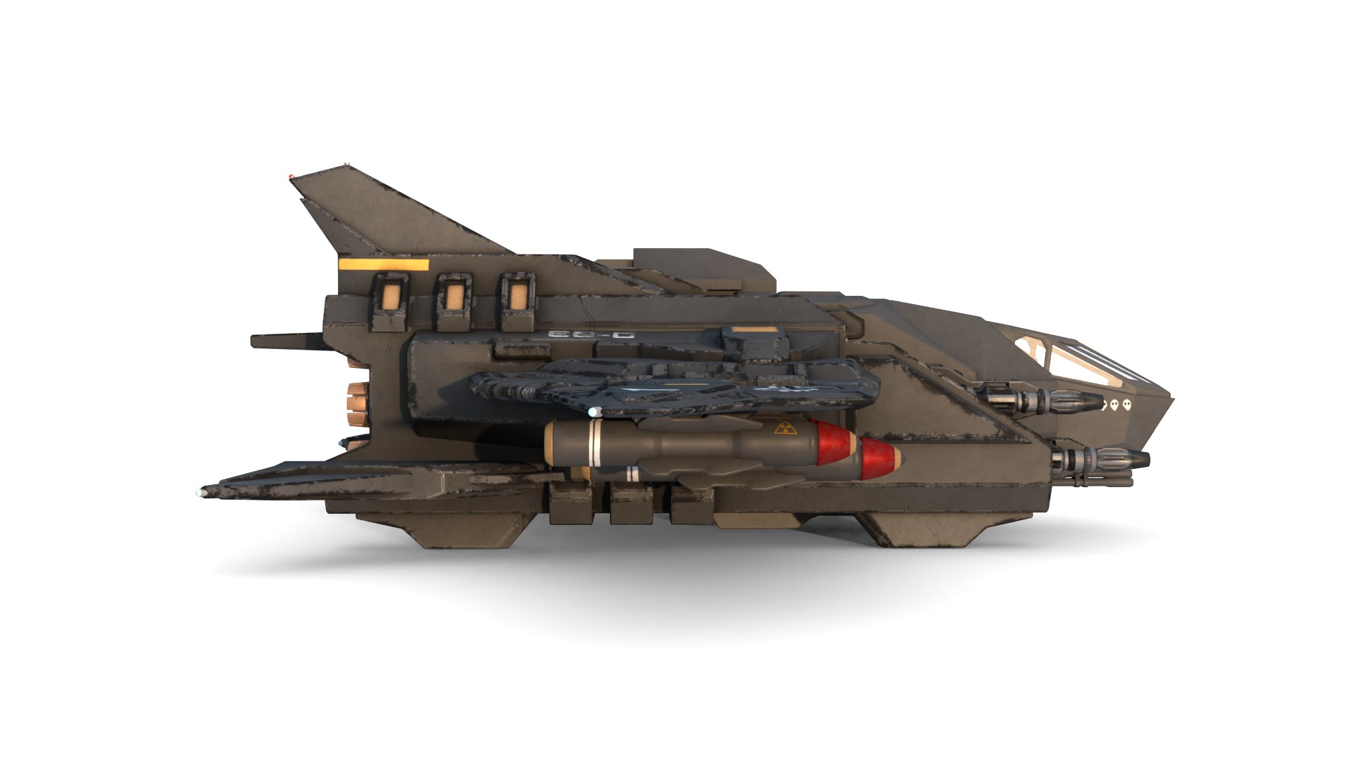 Space Fighter 3D Model - TurboSquid 2224544