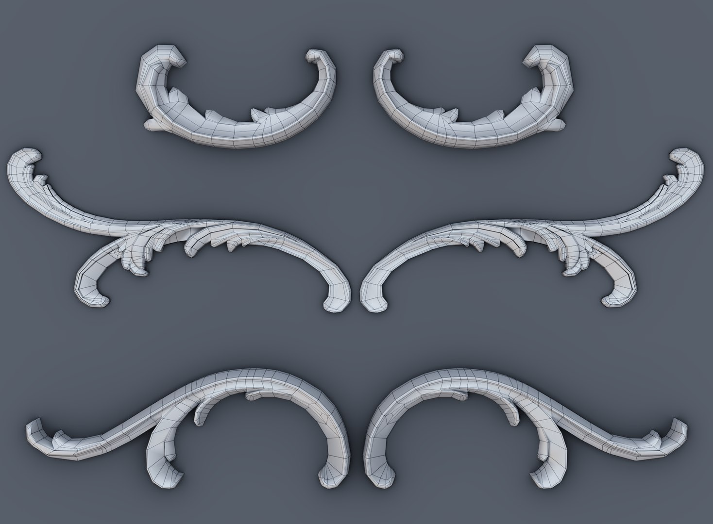 3D Volute Baroque - TurboSquid 1330005
