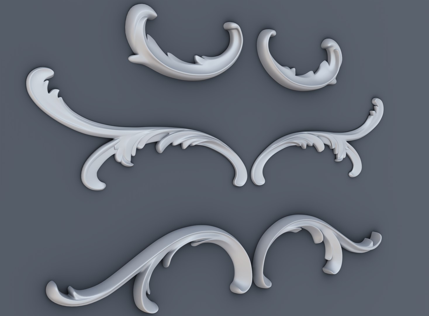 3D Volute Baroque - TurboSquid 1330005