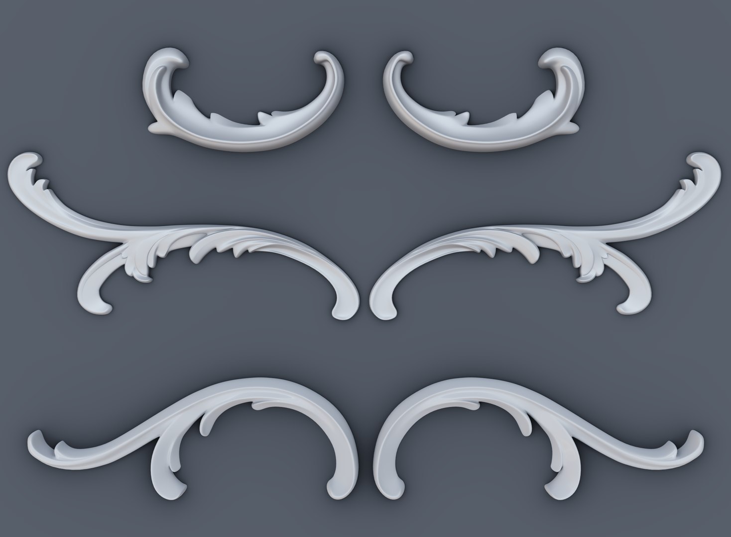 3D Volute Baroque - TurboSquid 1330005