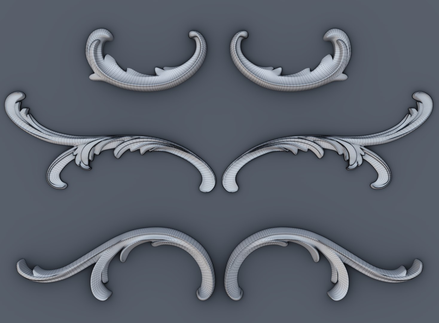 3D Volute Baroque - TurboSquid 1330005