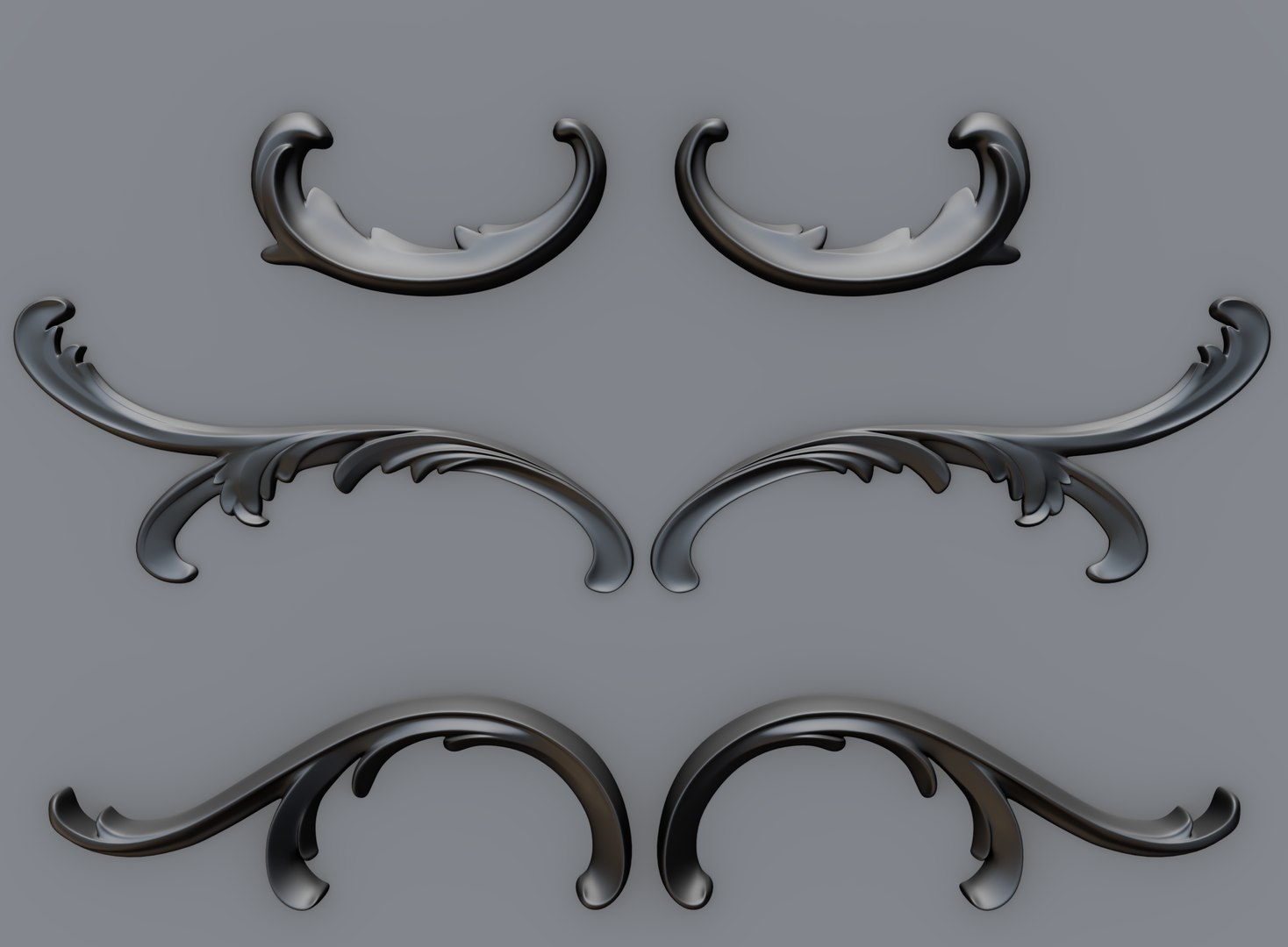 3D Volute Baroque - TurboSquid 1330005