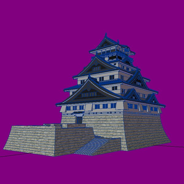 3d model japanese castle