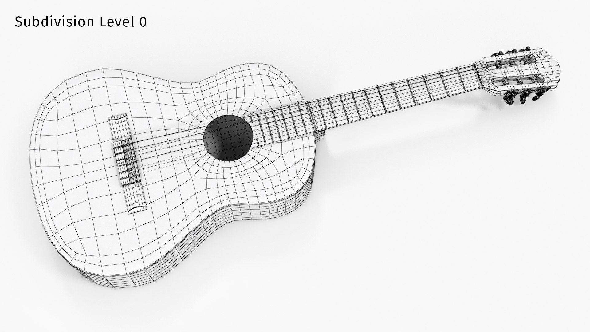 Acoustic Classic Guitar 3D Model - TurboSquid 1589899