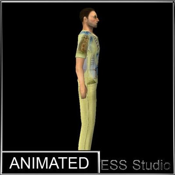 3d model urban male characters