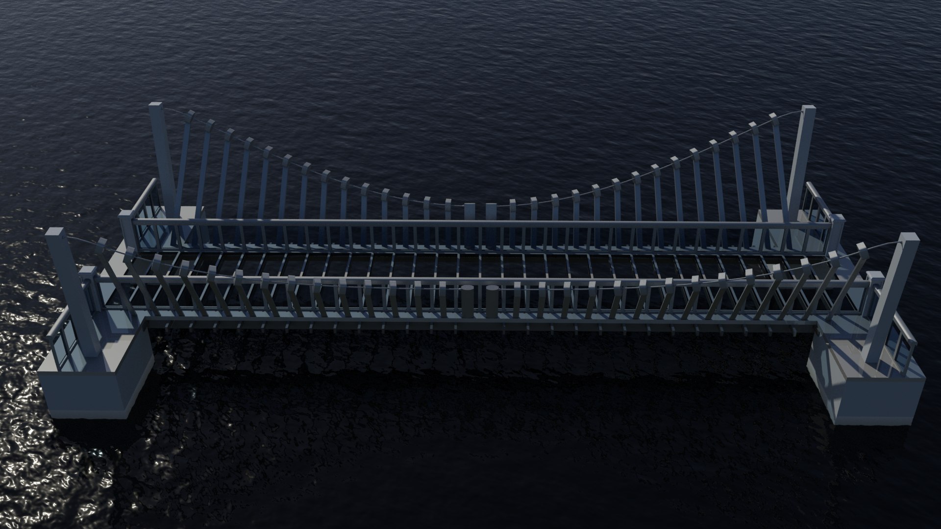 3d Model Glass Bridge