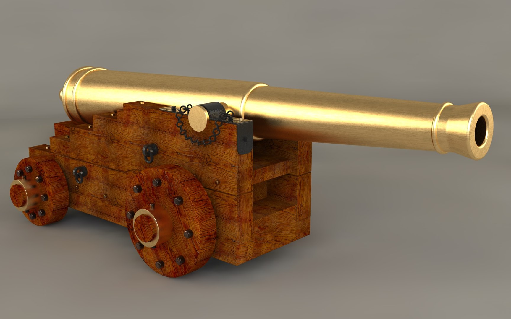 ship cannon 3d model