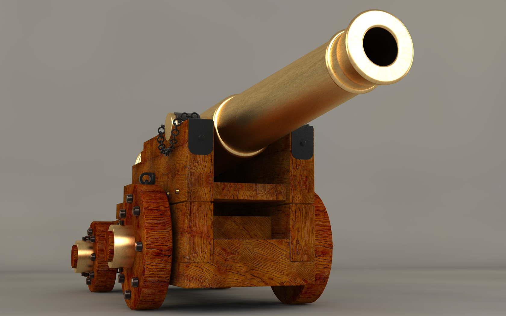 ship cannon 3d model