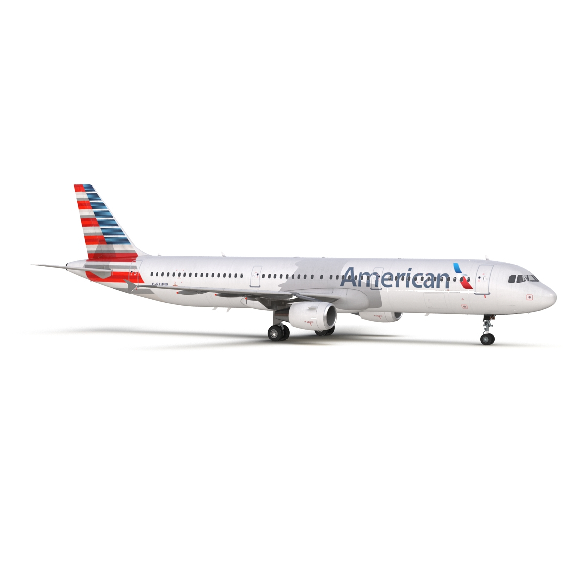 airbus a321 american airlines 3d model