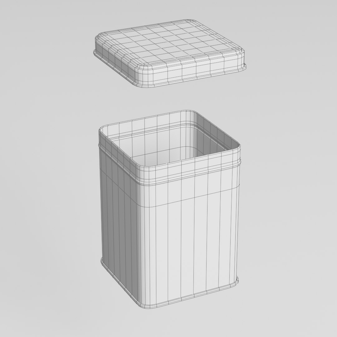 Square Tin Box Tea Coffee 3D Model - TurboSquid 1510827