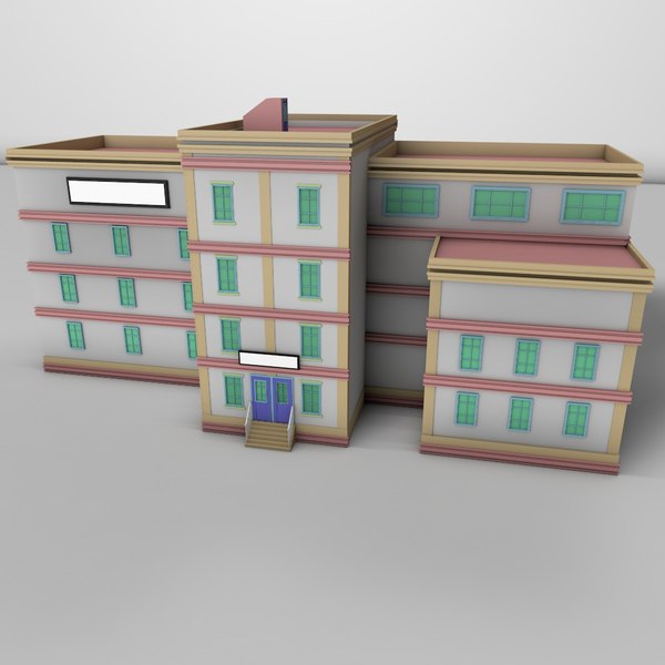 3d simple building 01