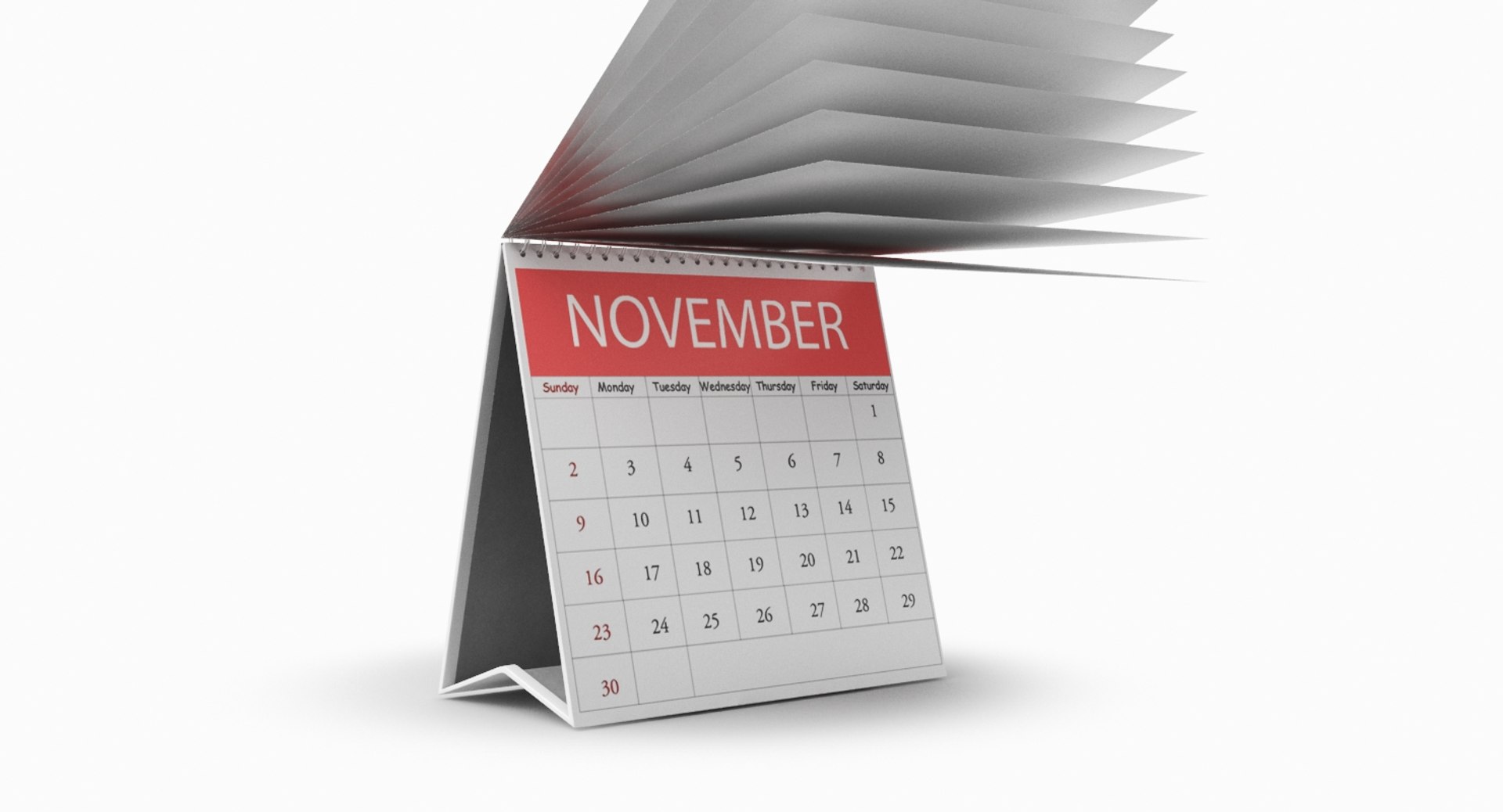 Calendar Modeled Model - TurboSquid 1376787
