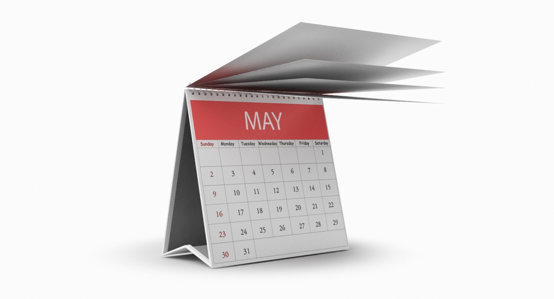 Calendar Modeled Model - TurboSquid 1376787