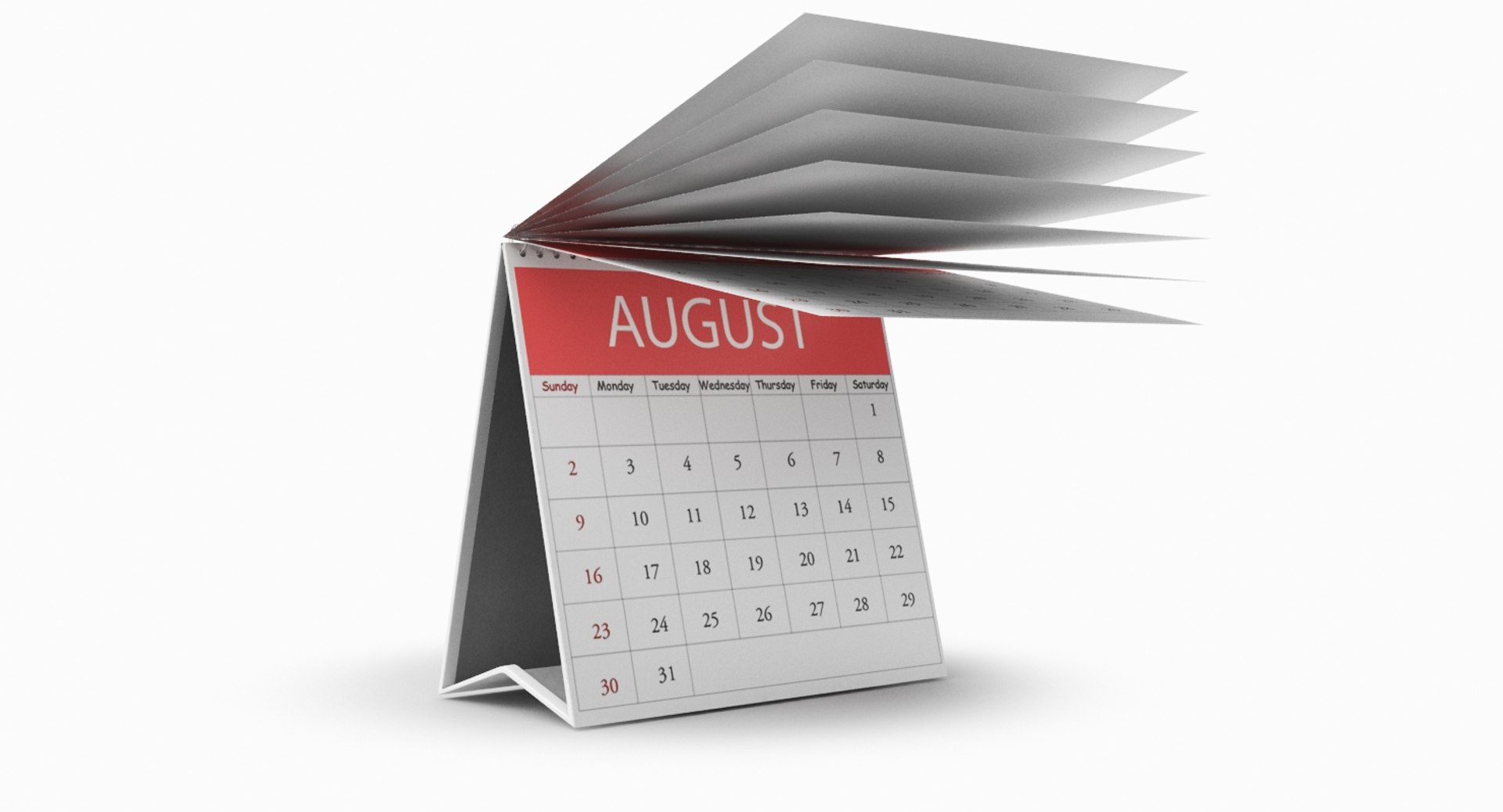 Calendar Modeled Model - TurboSquid 1376787