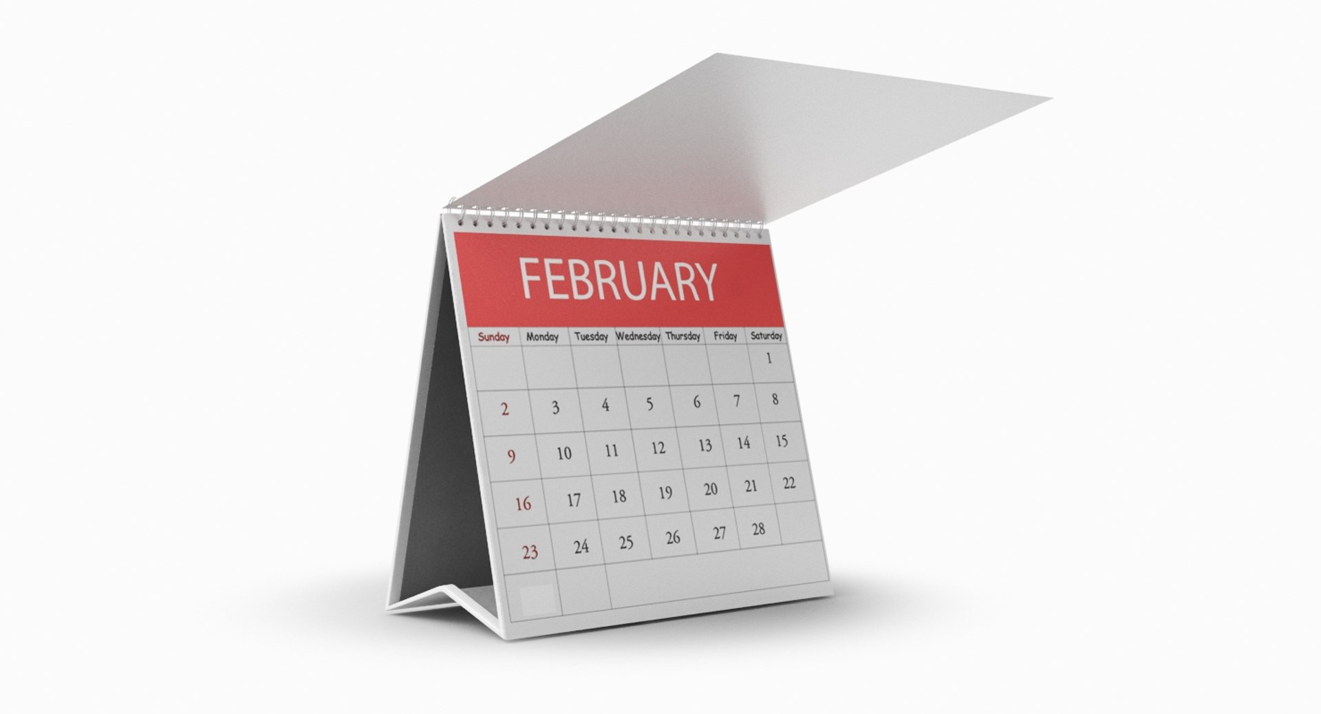 Calendar Modeled Model - TurboSquid 1376787