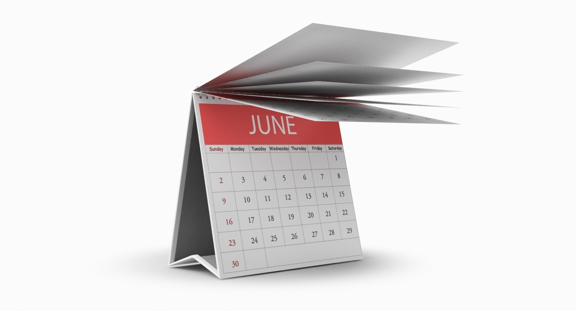 Calendar Modeled Model - TurboSquid 1376787