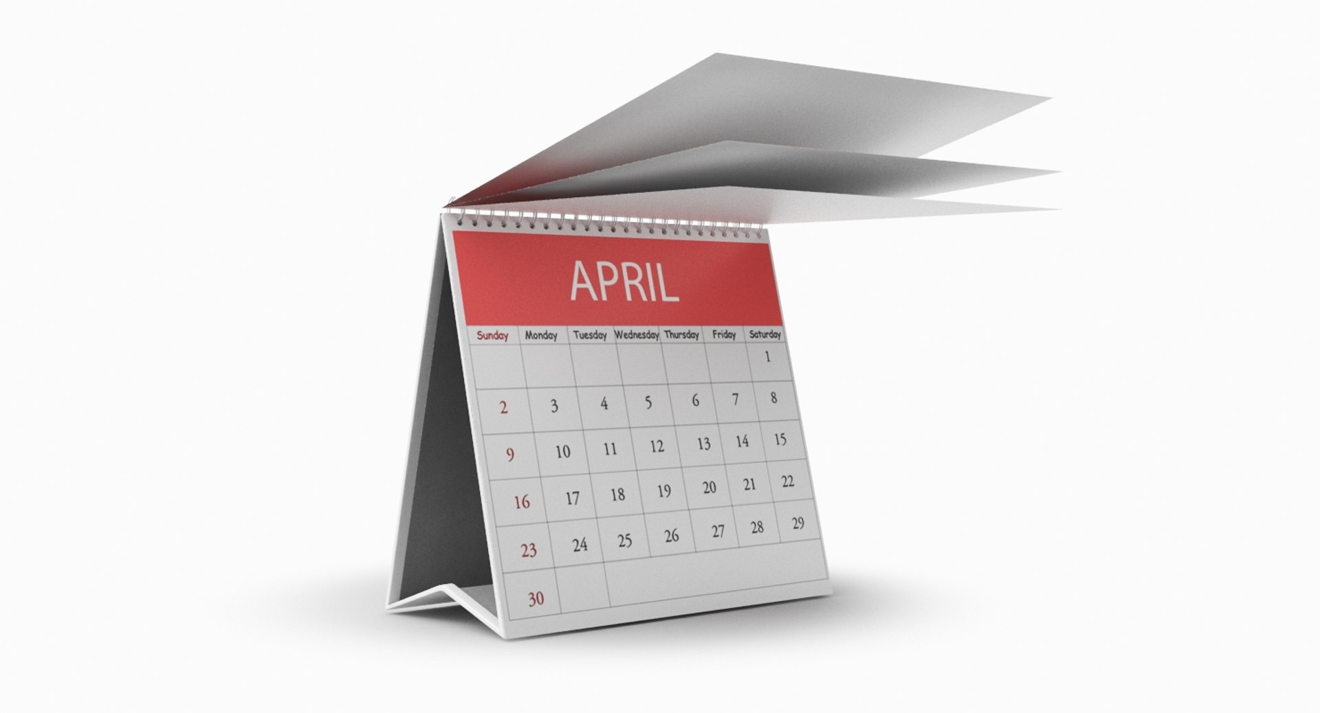 Calendar Modeled Model - TurboSquid 1376787