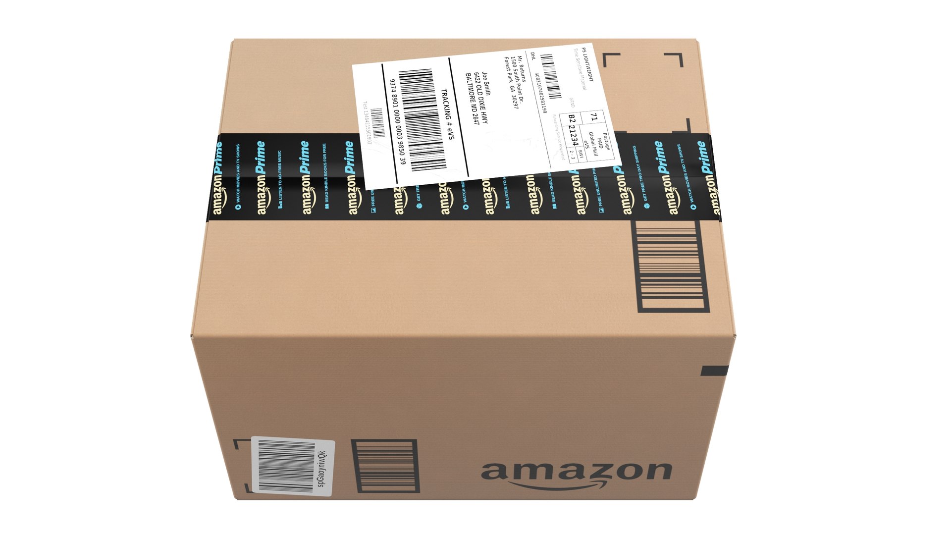 Amazon Parcels Box 33x25x20cm 3D Model - TurboSquid 1990589