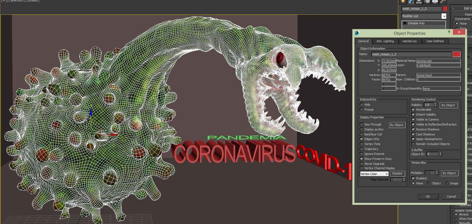 Coronavirus Monster 3D - TurboSquid 1524408