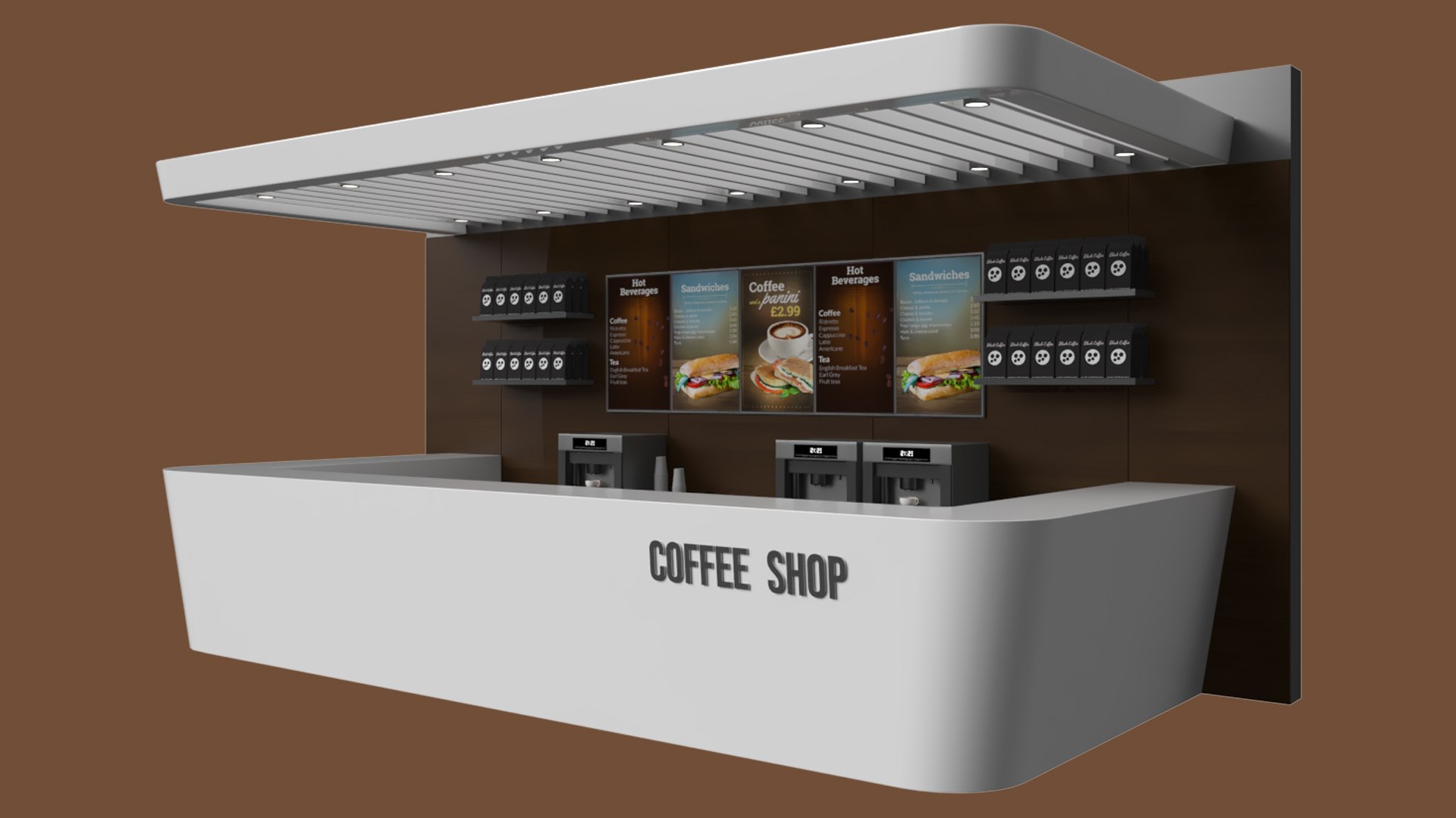 3D Shop Kiosk - TurboSquid 1625326