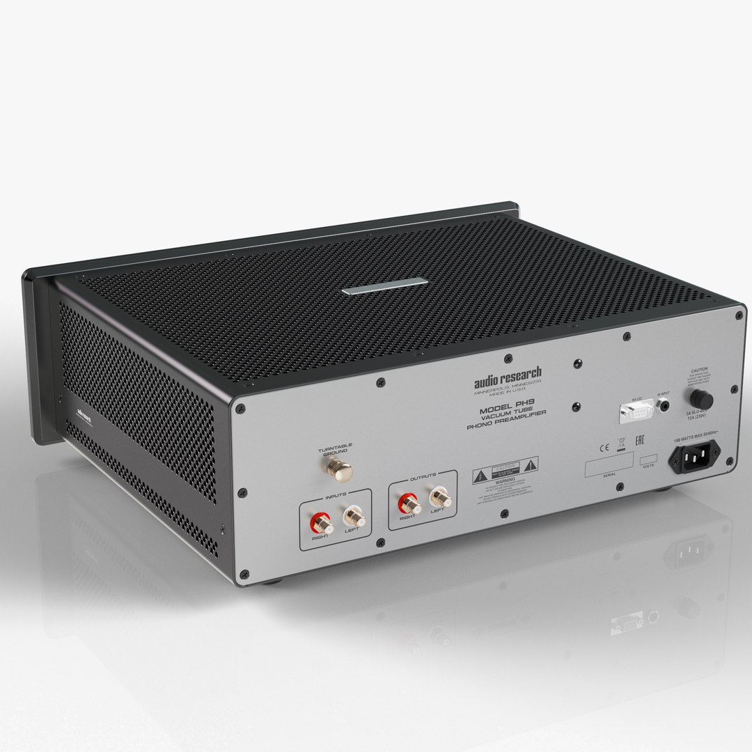 3D Audio Research PH9 Phono Stage Preamplifier Black - TurboSquid 2007858