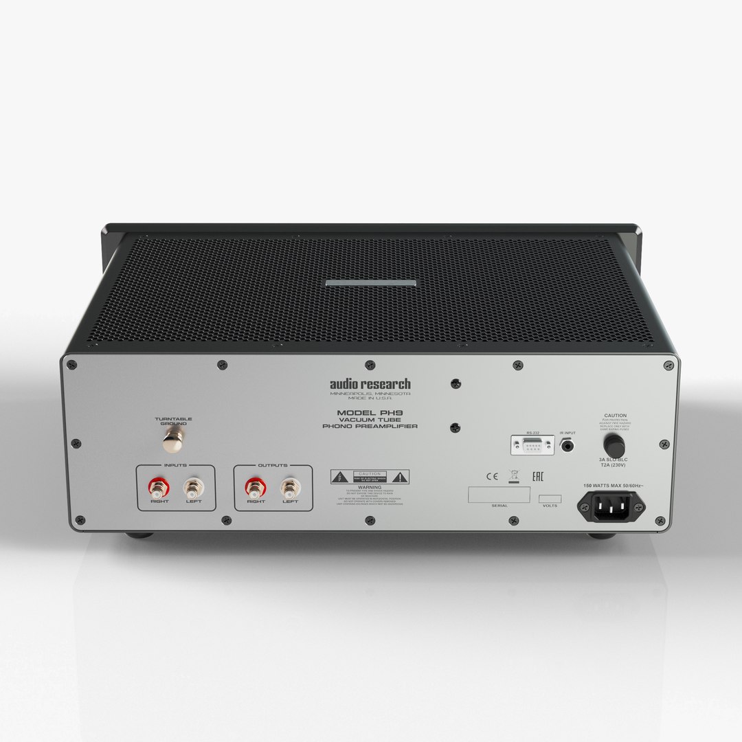 3D Audio Research PH9 Phono Stage Preamplifier Black - TurboSquid 2007858